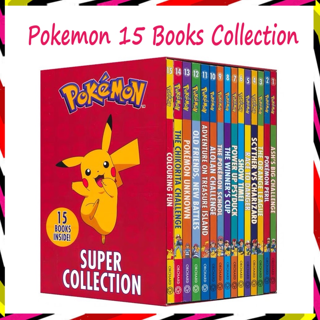Pokemon Books 15 books collection Kid reading Pokemon Books Collection ...