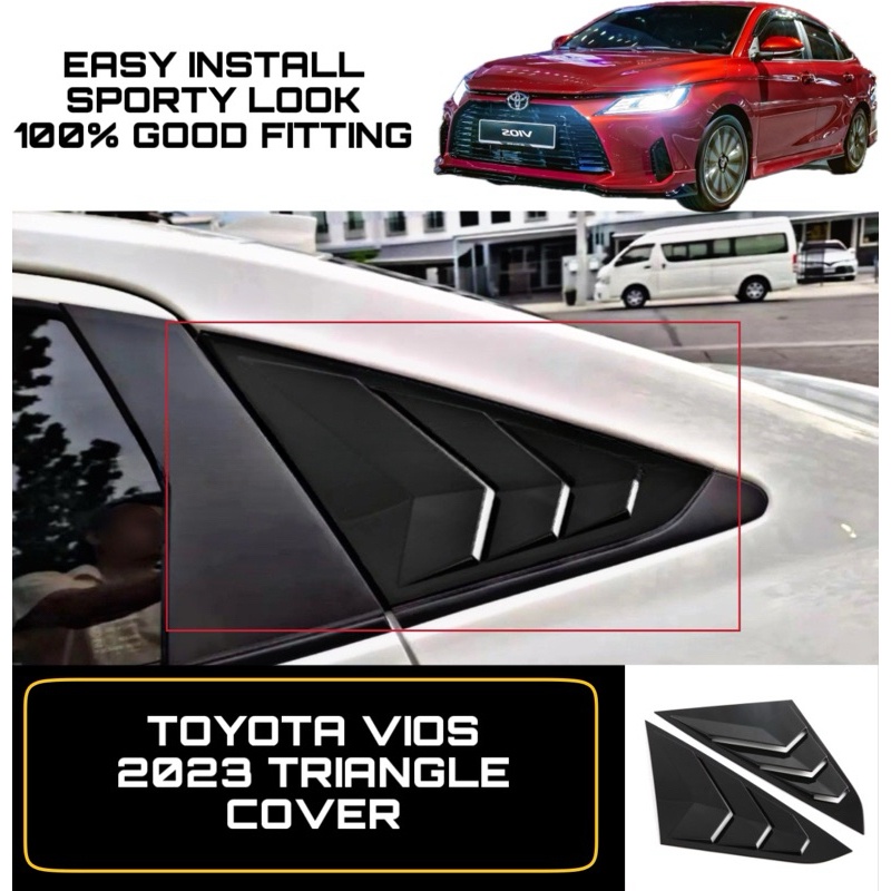 Toyota Vios 2023 NGC102 Rear Side Louver Cover Mustang Cover Rear Door ...
