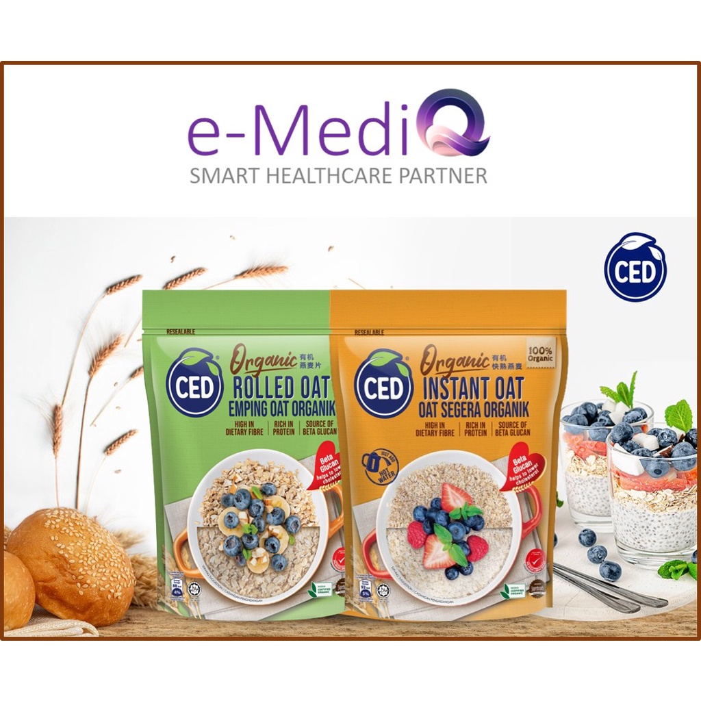 CED Organic (HALAL) Instant Oats 450g / Rolled Oat 450g With Beta ...