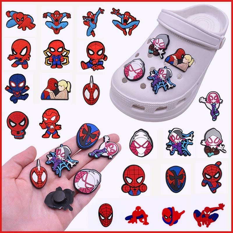 Croc Jibbit Cartoon Originality Spider Man Shoe Bcukle Decorations ...