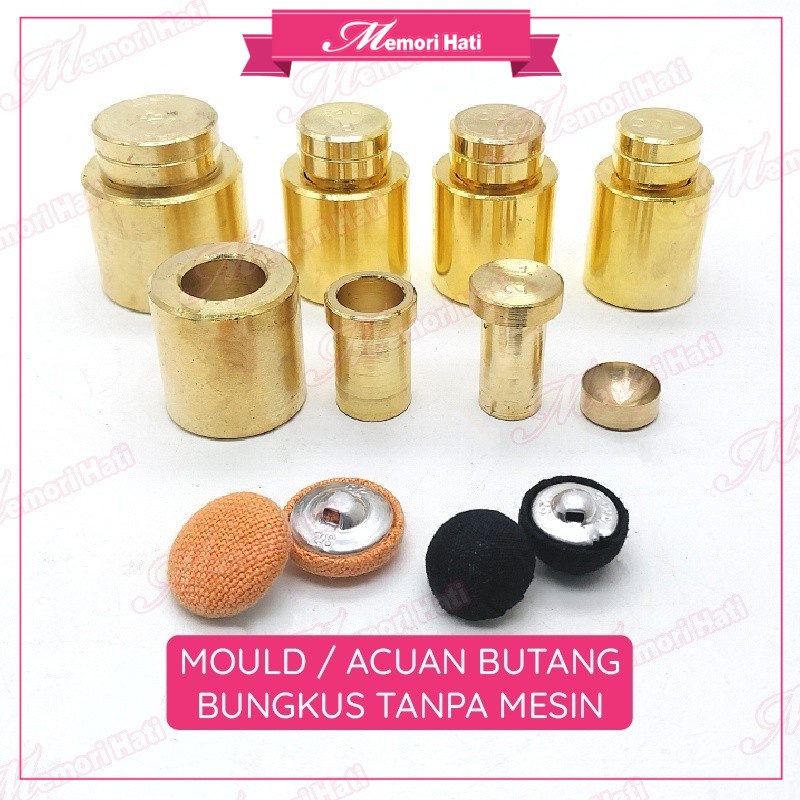 Mould Acuan Butang Bungkus Butang Balut Kain TANPA MESIN / Knock Fabric ...