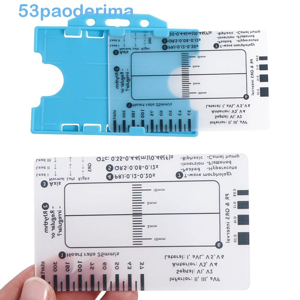 PAODERIMA ECG 7 Step Ruler Card, Portable Pocket Interpretation Ecg/Ekg Reference Guide ...