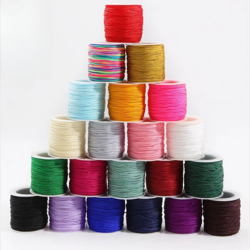 0.8mm 50m Chinese Knotting Nylon Cord Thread String Beading Braided ...