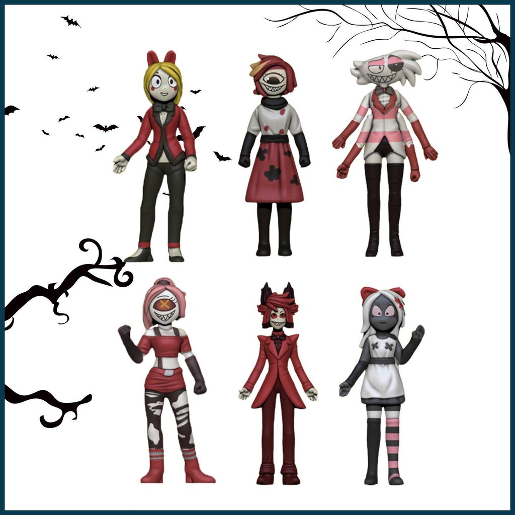 6PCS Hazbin Hotel Anime Figurine Mini Cartoon Figurines Anime ...