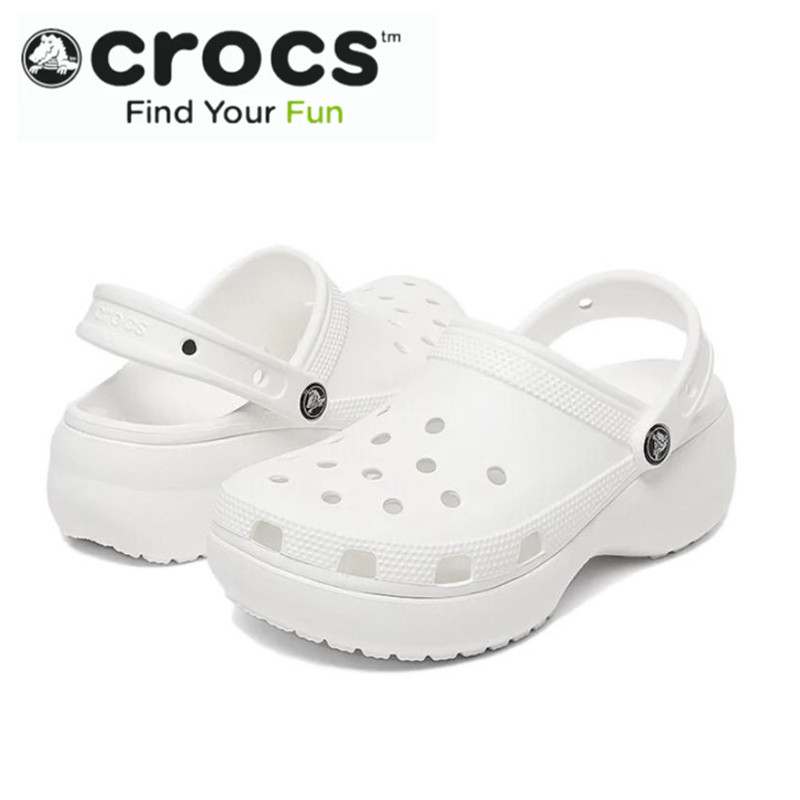 croc women original 100% Classic Platform Clog Bone color sandal ...