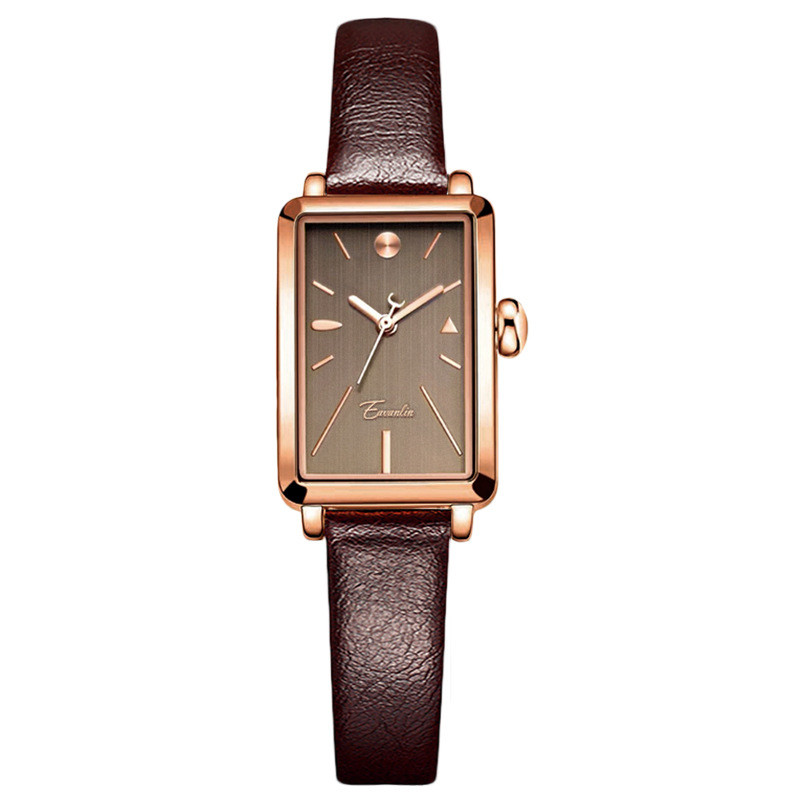 Small square watch retro simple Yiwenlin temperament square watch light ...