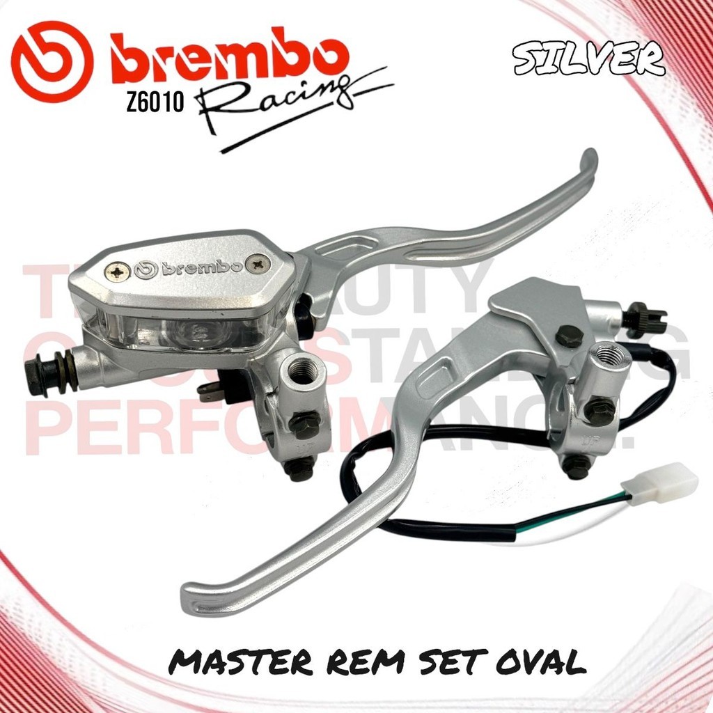 Brake Master Set Oval Tube Plus Universal Full Silver Brake Switch ...
