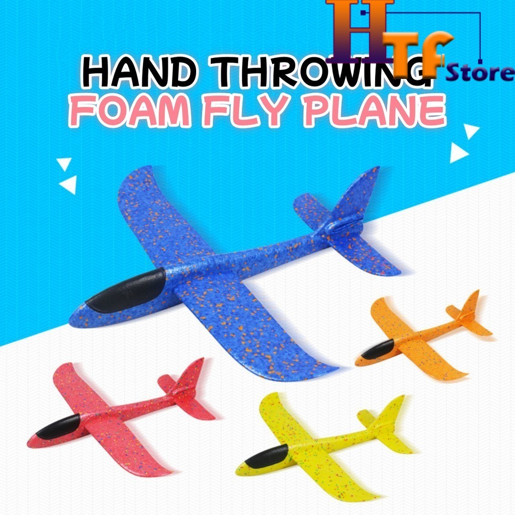 Hand Throwing Aeroplane Flying Foam Children Fly Plane DIY Flight Toys ...