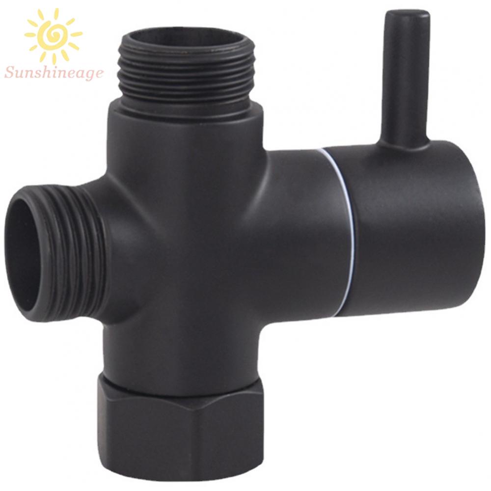 G1 2in 3 Way Brass Diverter Valve T Adapter Converter Black For Shower