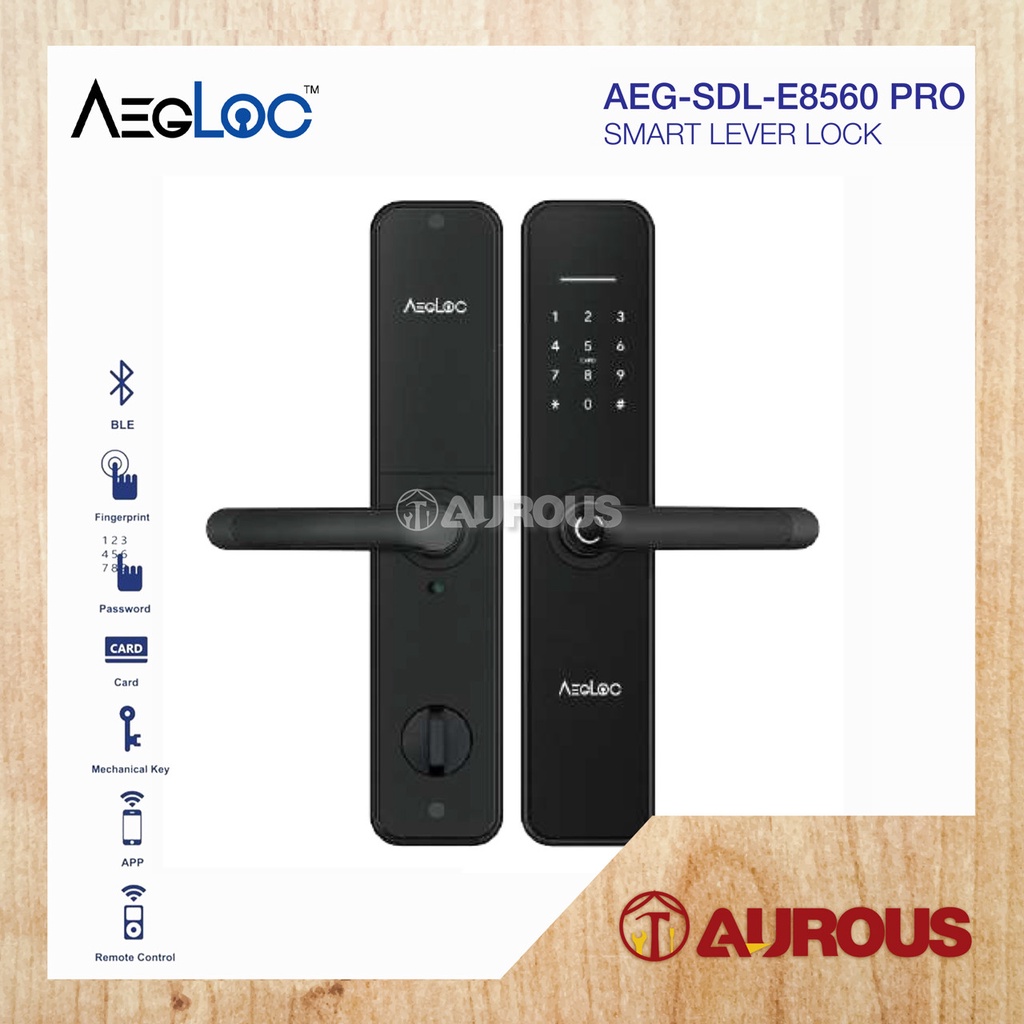 ARMOR AEGLOC DIGITAL FINGERPRINT SMART LEVER LOCK SECURITY LOCK AEG-SDL ...