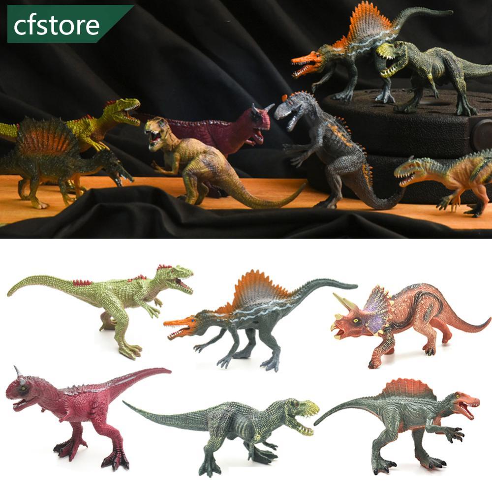 CFSTORE 2/4Pcs Solid Dinosaur Model Set Kids Tyrannosaurus Triceratops ...