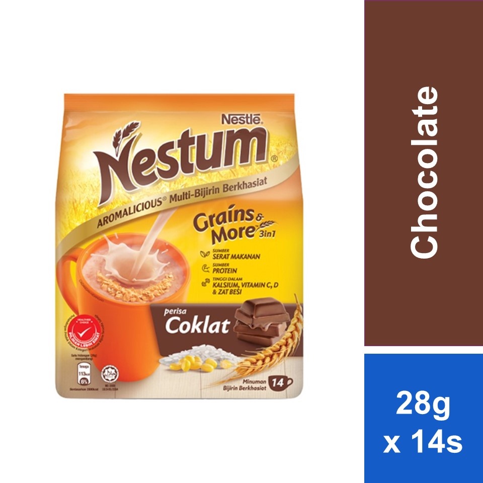 Nestle 3 In 1 Nestum Grains & More Chocolate (28g x 14's) | Shopee Malaysia