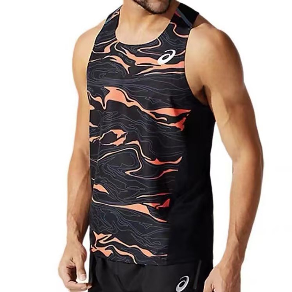 Men Running Singlet Quick Dry Top Sleeveless Singlet Elastic Sport ...