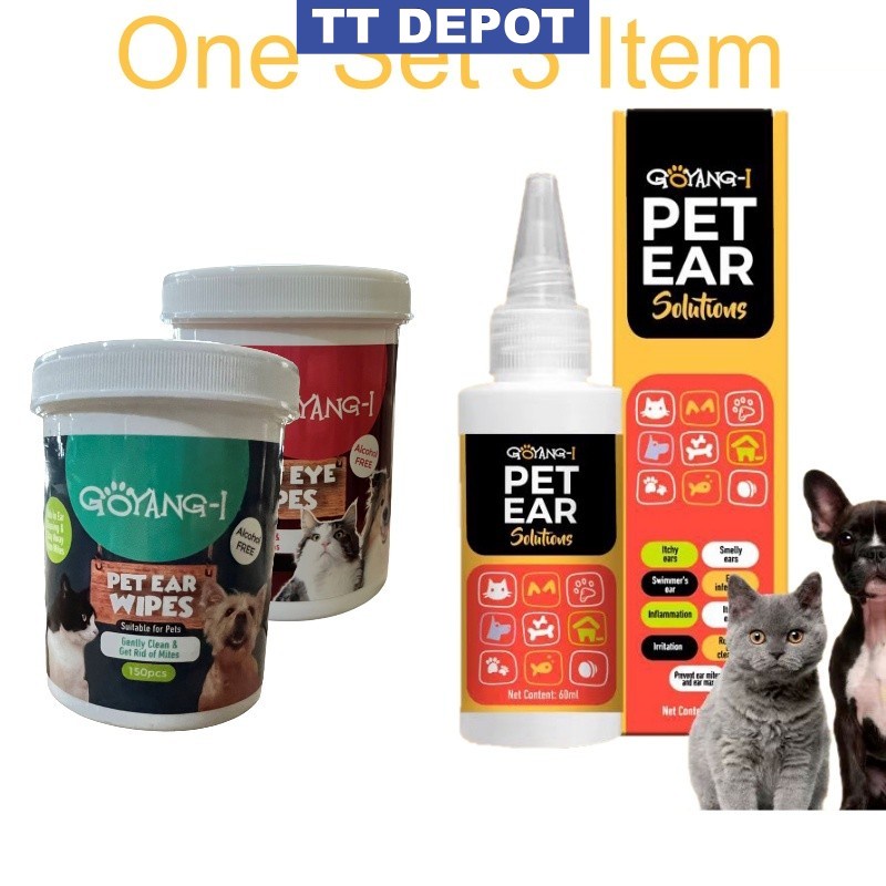 Goyang-I Pet Ear Drop Ear Cleaner Cat Dog Earmite Ubat Pencuci ...