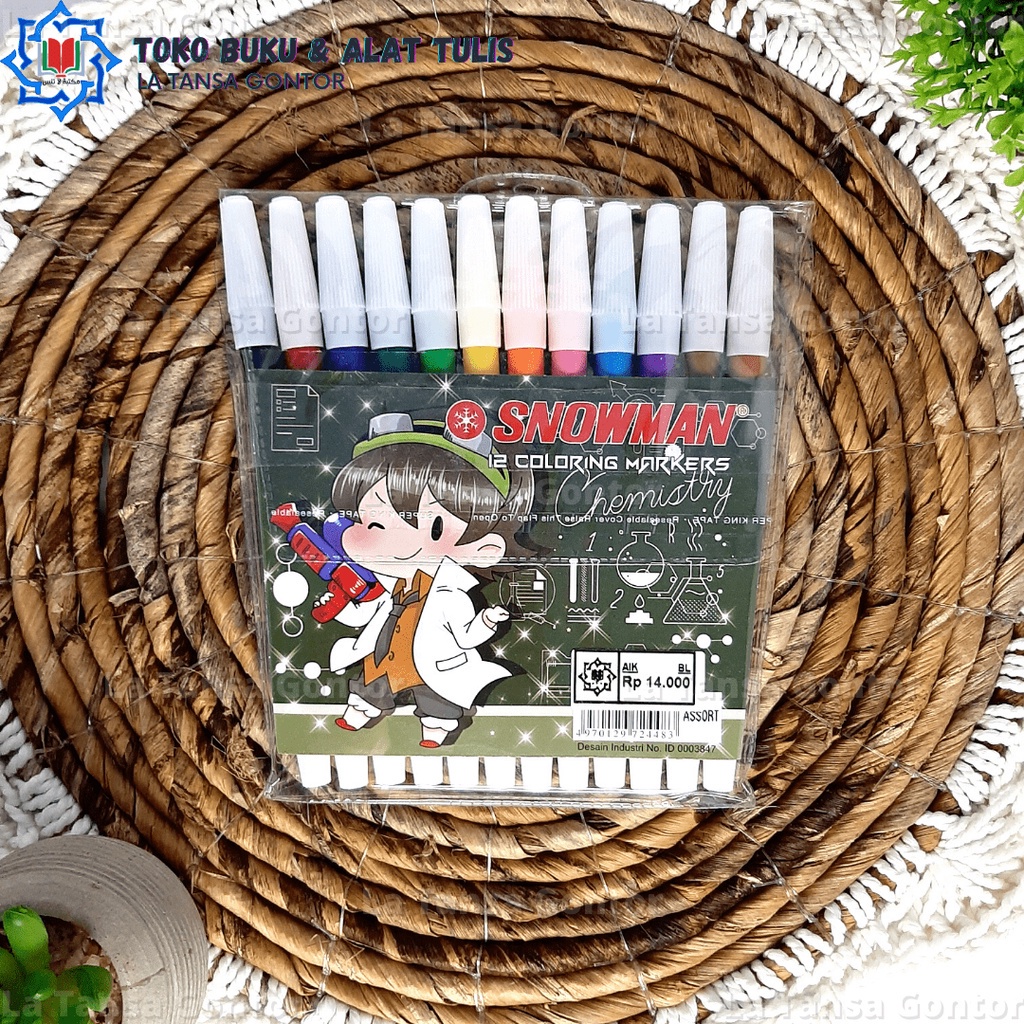 Snowman MARKERS SET 12/24 COLORS | Shopee Malaysia
