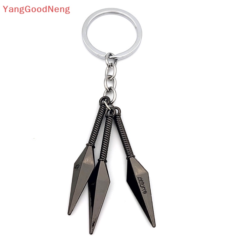 (YGN) Fashion Cartoon Anime Keychain Red Cloud Ninja Kunai Keyring ...