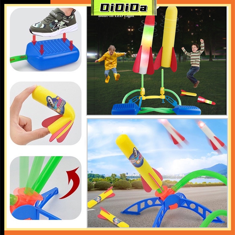 LED Skyrocket Flying Blaster Rocket Launcher Children Flash Rocket ...