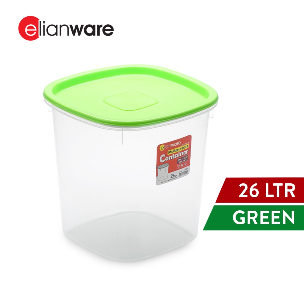 Elianware 1PC/3PCS 26Ltr Airtight Food Container Rice Storage Box Tong ...