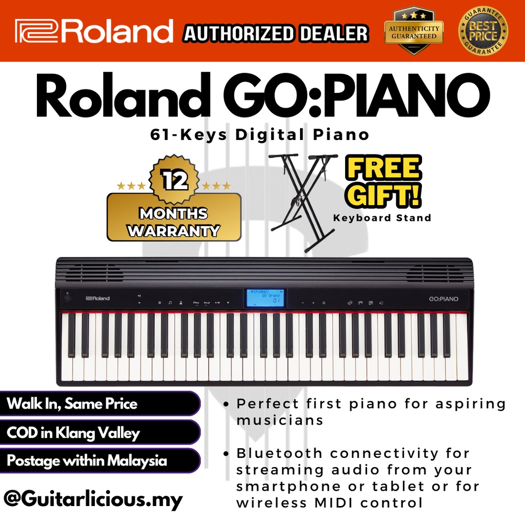 Roland GO:PIANO 61-Keys Digital Piano for Beginner ( RolandGO-61 / GO-61P / Roland:GO ) | Shopee ...