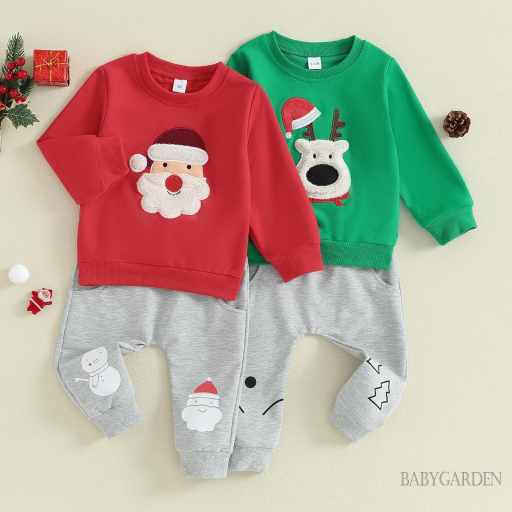 BAGA-6 Months-3 Years Baby Boys Christmas Clothes Set Long Pants Long ...