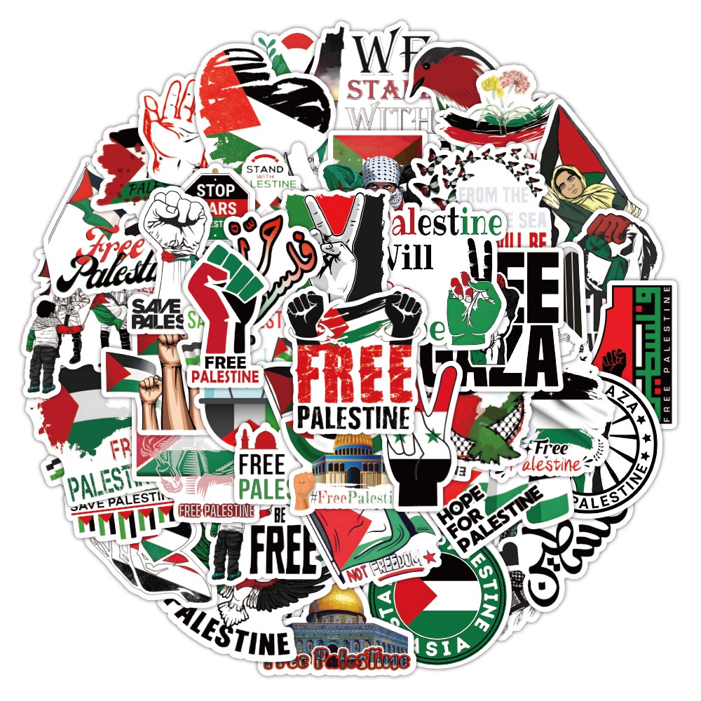 Free Palestine Stickers Waterproof Vinyl Decal Water Bottle Laptop Skateboard Guitar Bike ...