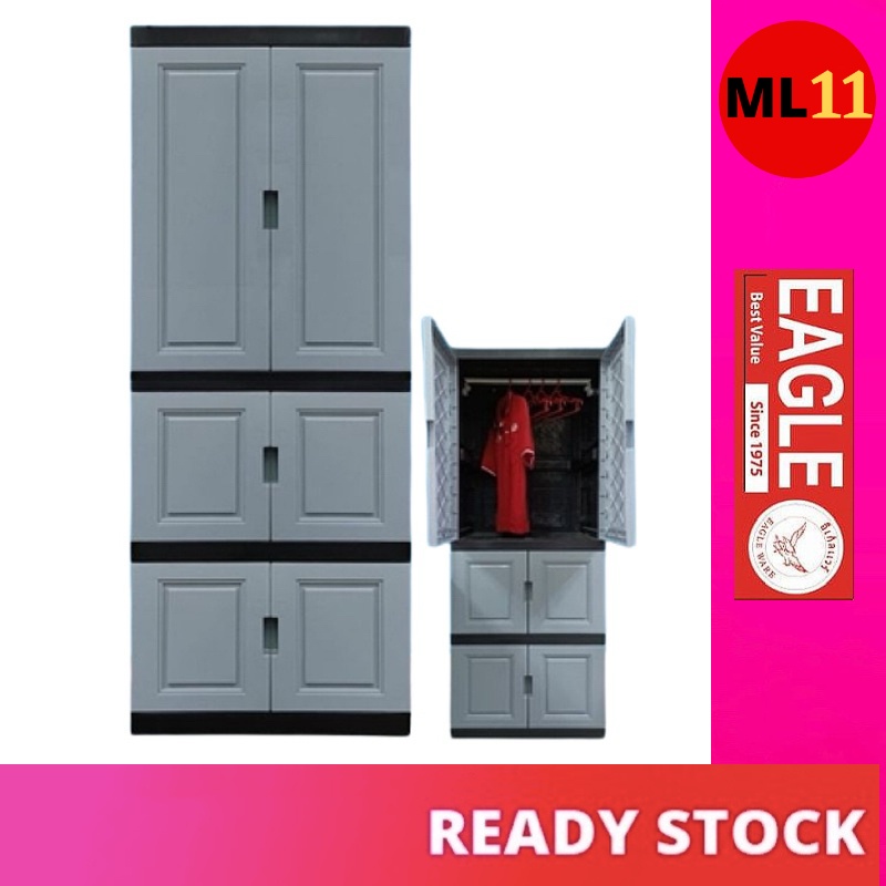 EAGLE DIY Almari Baju Plastik / Cabinet Plastik / Plastic Storage ...