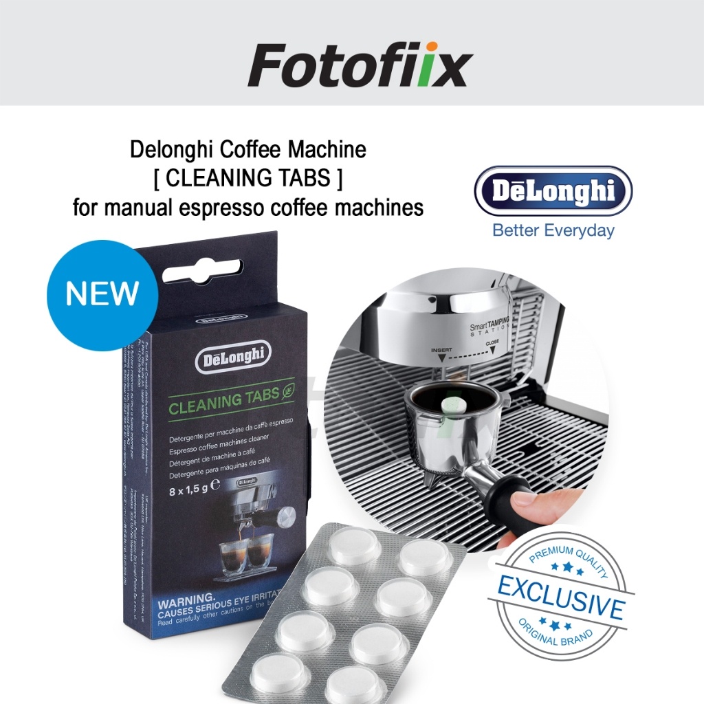 Delonghi [ CLEANING TABS ] for manual espresso coffee machines [ 8pcs x ...