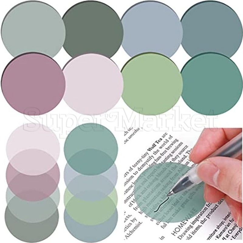 [ Featured ] Macaron Circular Sticky Paper / Simple Mini Index Sticker ...