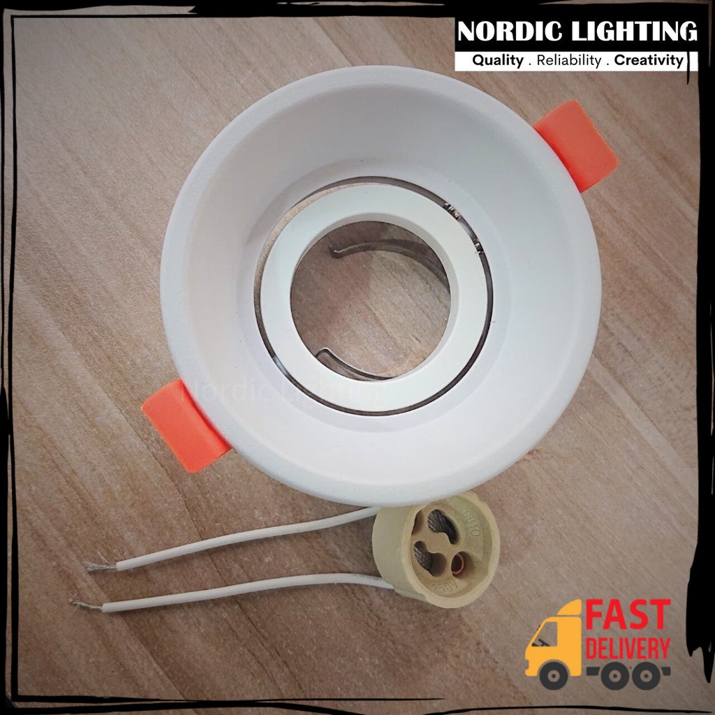 Nordic Lighting Eyeball Casing White With 7W Led Bulb GU10 Lamp Holder ...