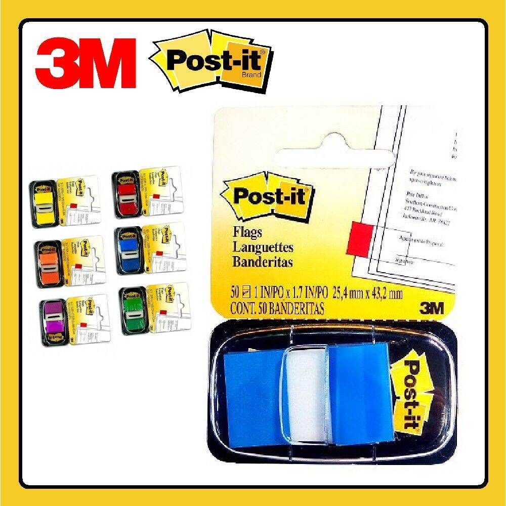 3M Sticky Stick On Post It Note Tape Flag 680 Color or Sign Here 1x1.7 ...
