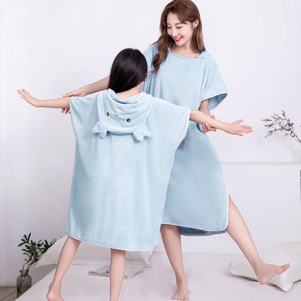 Bathrobe Adult Children Parent-Child Couple Family Set Loose Large Long ...