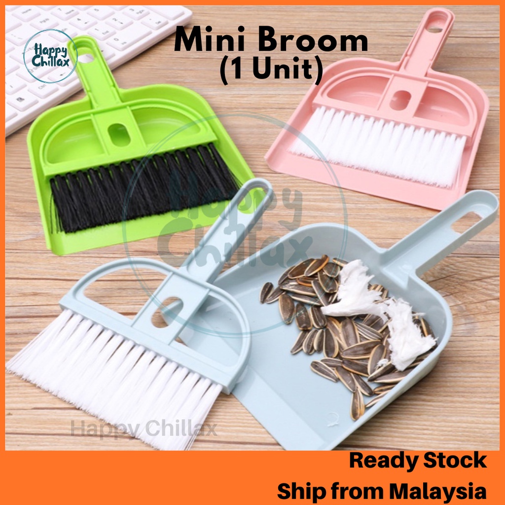 Mini Desktop Cleaning Brush Broom with Dustpan Set Desk Sweeping (1 ...