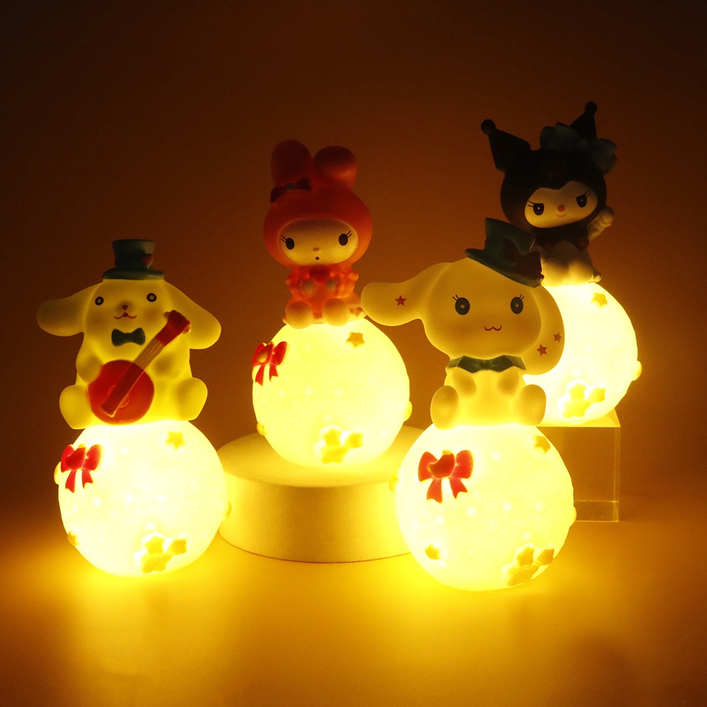 Sanrio Night Light Kuromi Cinnamoroll Melody LED Light Room Sleep Lamp ...