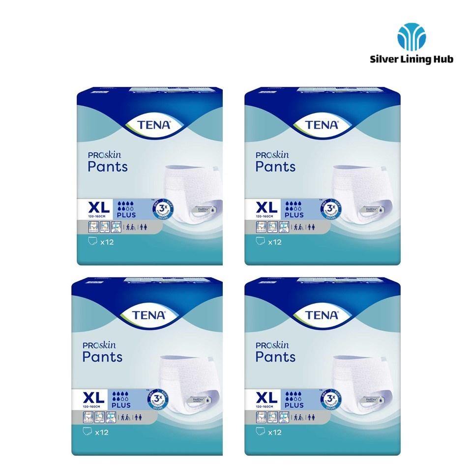 Tena Proskin Plus Pants Adult Diaper Size XL (12's x 4 Packs) | Shopee Malaysia