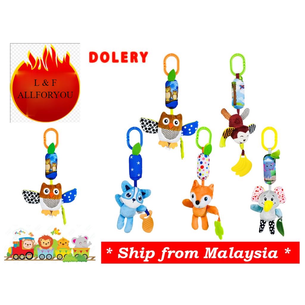 Baby Toys Dolery Stroller Toys Stuff Hanging Pram, Crib, Carrier Rattle ...