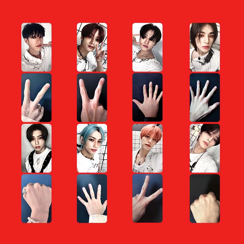 6-8pcs/set Straykids ROCK STAR SKZ HOP Photocards BANGCHAN LEEKNOW CHANGBIN Solo Lomo cards ...