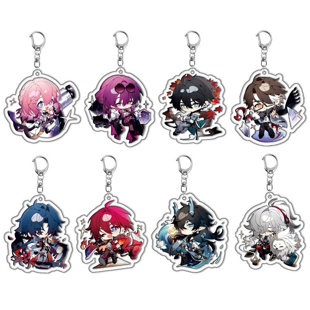 Anime Honkai: Star Rail Keychains Creative Cartoon Character Figure ...