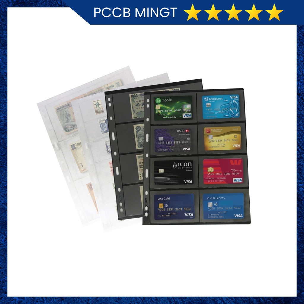 PCCB MINGT 10Pcs Standard 9-Hole Black/Transparent Inner Sheets Stamp ...