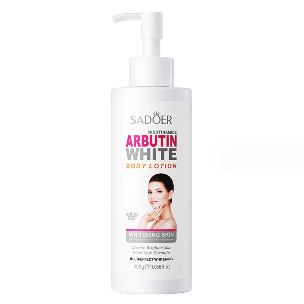 Sadoer Arbutin White Nicotinamide Whitening Body Lotion 300g | Shopee ...