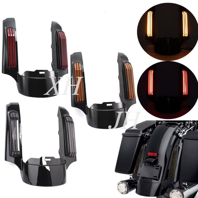 Motorcycle Harley Retro Modified Mudguard LED Tail Light Brake Light ...