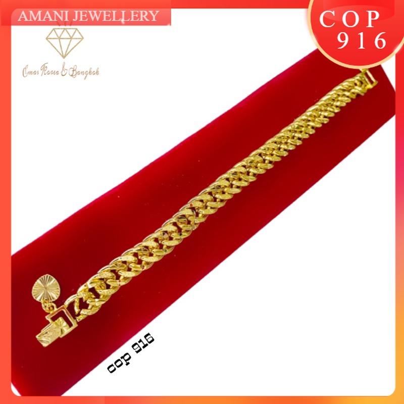 🔥Gelang Tangan Lipan COP916 EMAS KOREA XL SIZE AVAILABLE PERSIS ORI ...