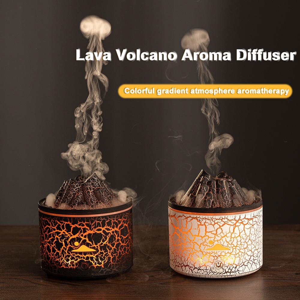 Volcano Fire Flame Air Mini Humidifier Aroma Diffuser Essential Oil ...
