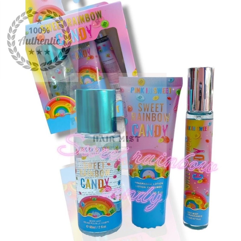 ORIGINAL SWEET RAINBOW CANDY BODY MIST 3IN1 FOR HER | Shopee Malaysia