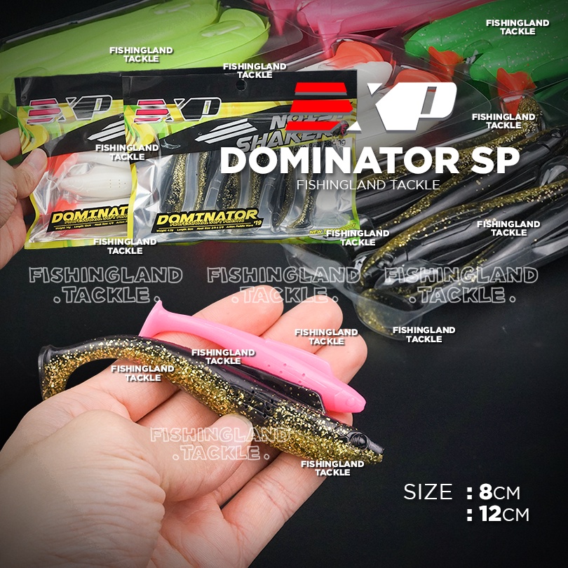 EXP Dominator Soft Plastic | 8CM 12CM | SP Lure TPE Toman Haruan Paddle Pop With Bearing Killer ...