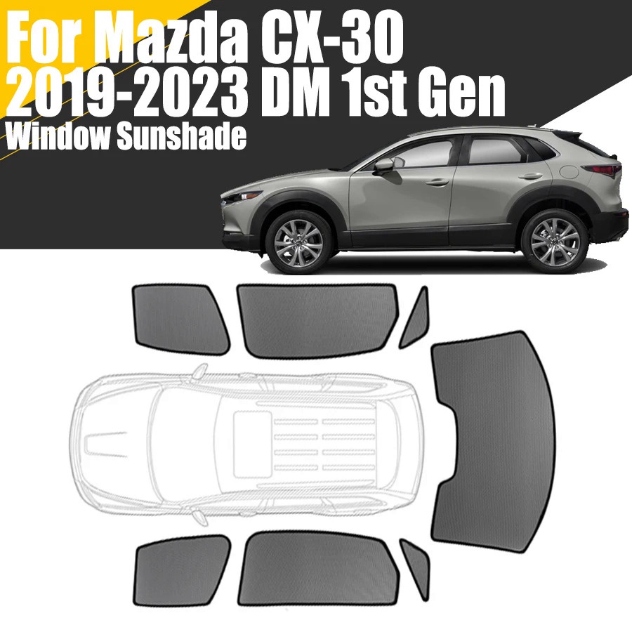 Custom Magnetic Car Window Sunshade For Mazda CX-30 DM 2019-2023 1st ...