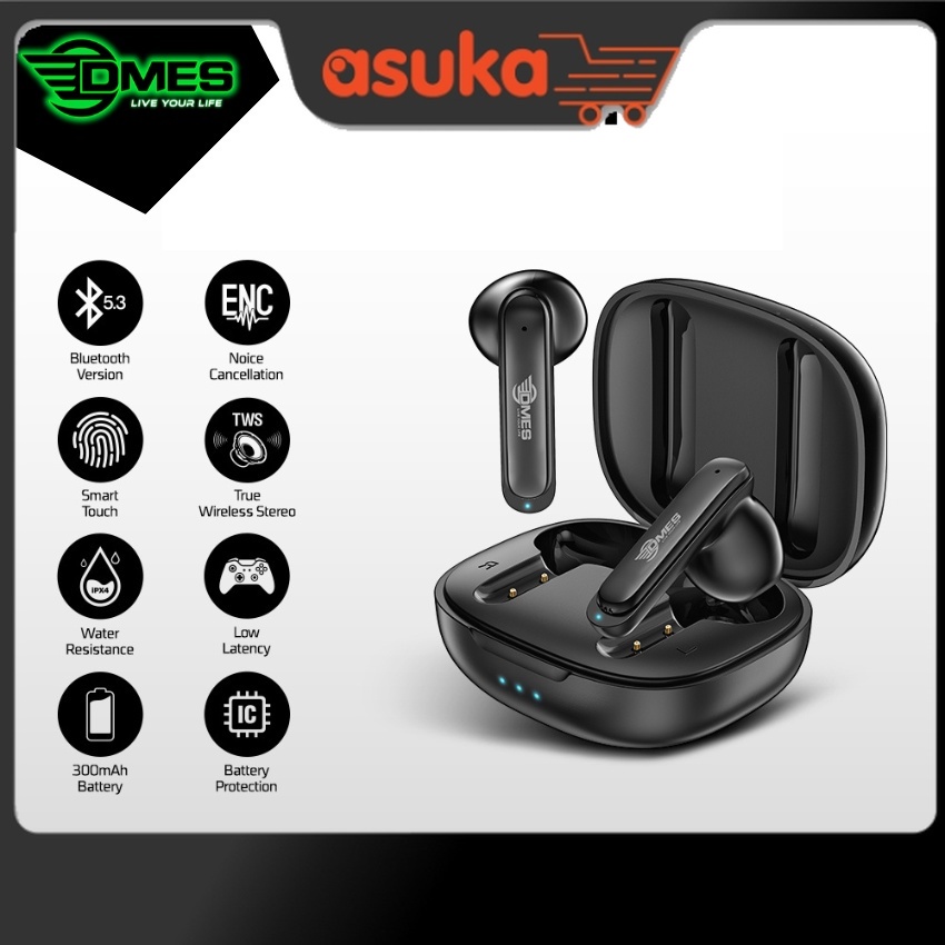 DMES DE2 Plus Wireless Earbuds Bluetooth 5.3 TWS Sport Gaming Earbuds ...