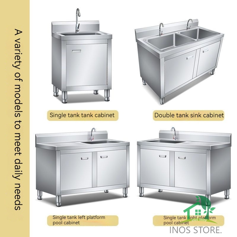 🔥Ready Stock🔥304 Stainless Steel Single Bowl Sink With Drainboard ...