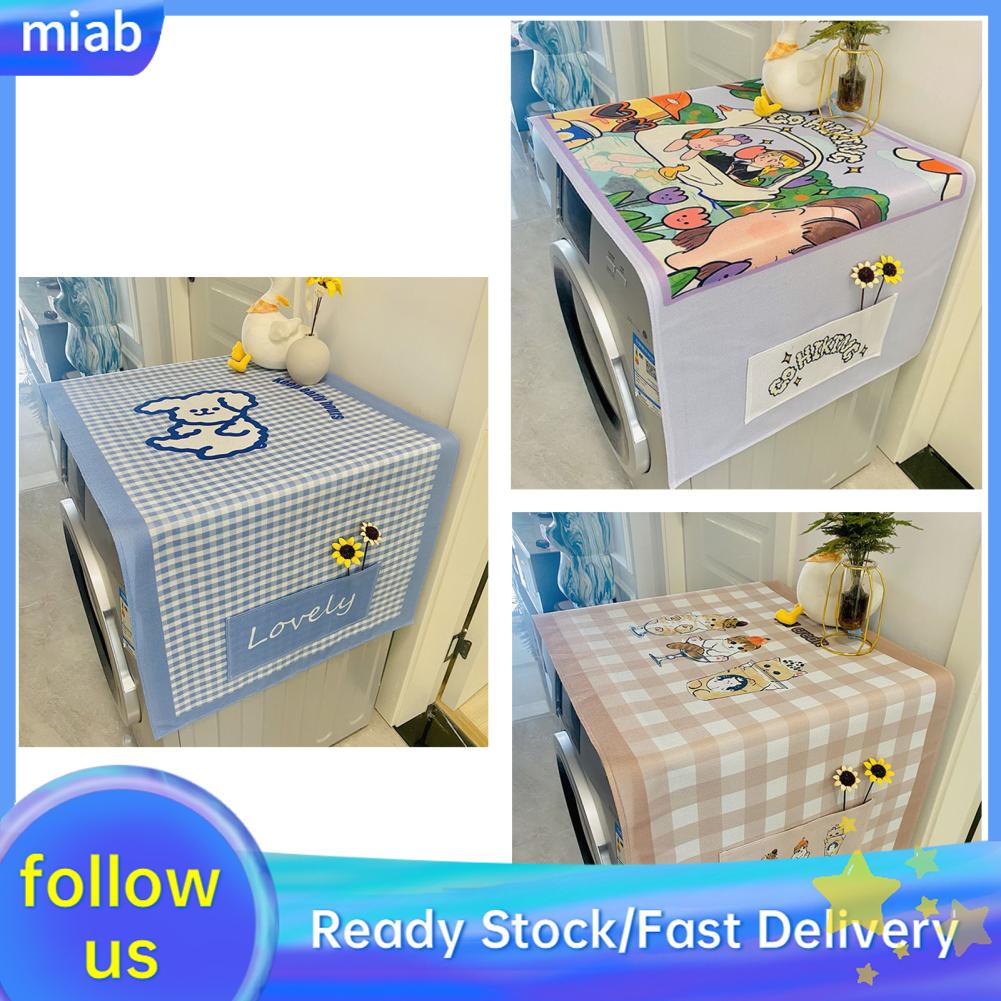 Maib Refrigerator Top Cover Waterproof Odourless Vibrant Colors Cartoon ...