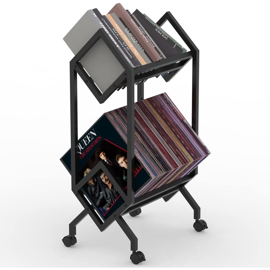 Vinyl Record Storage Rack, LP Storage Shelf, Record Holder for Albums ...