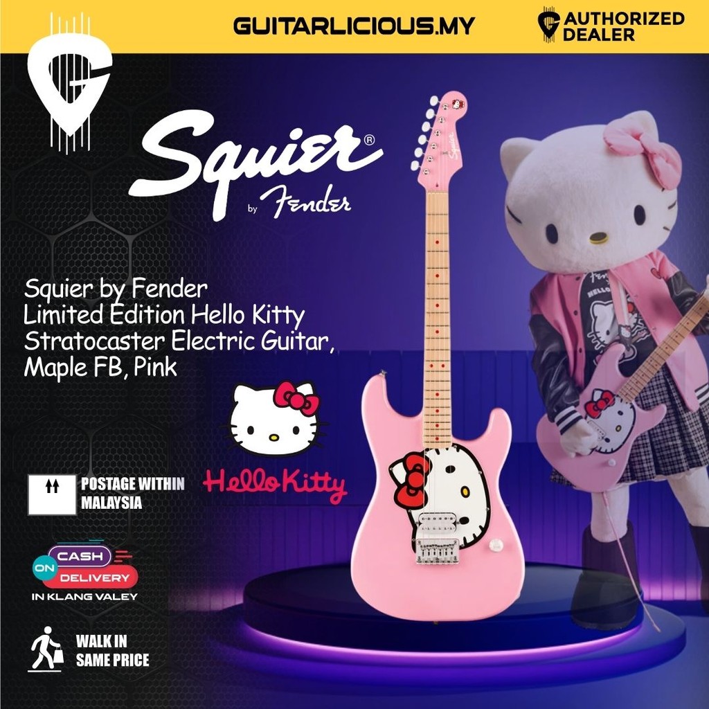 Squier by Fender Limited Edition Hello Kitty Stratocaster Electric ...